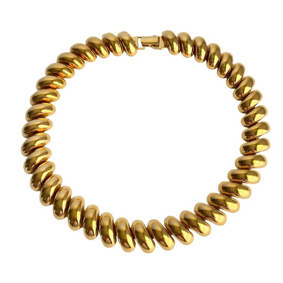Napier | Jewelry | Vintage Napier Necklace Gold Plated Macaroni Chain ...